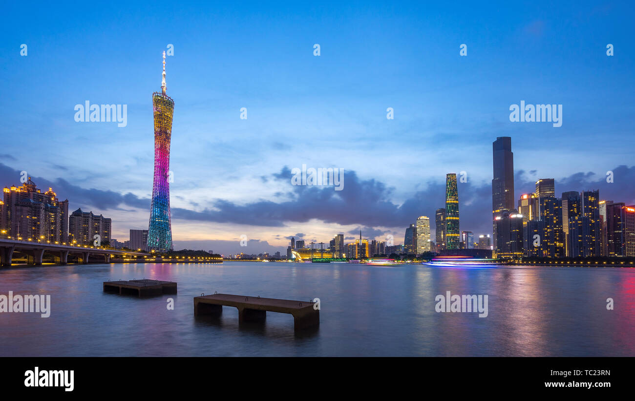 Guangzhou Pearl River New City City Scenery Stock Photo - Alamy