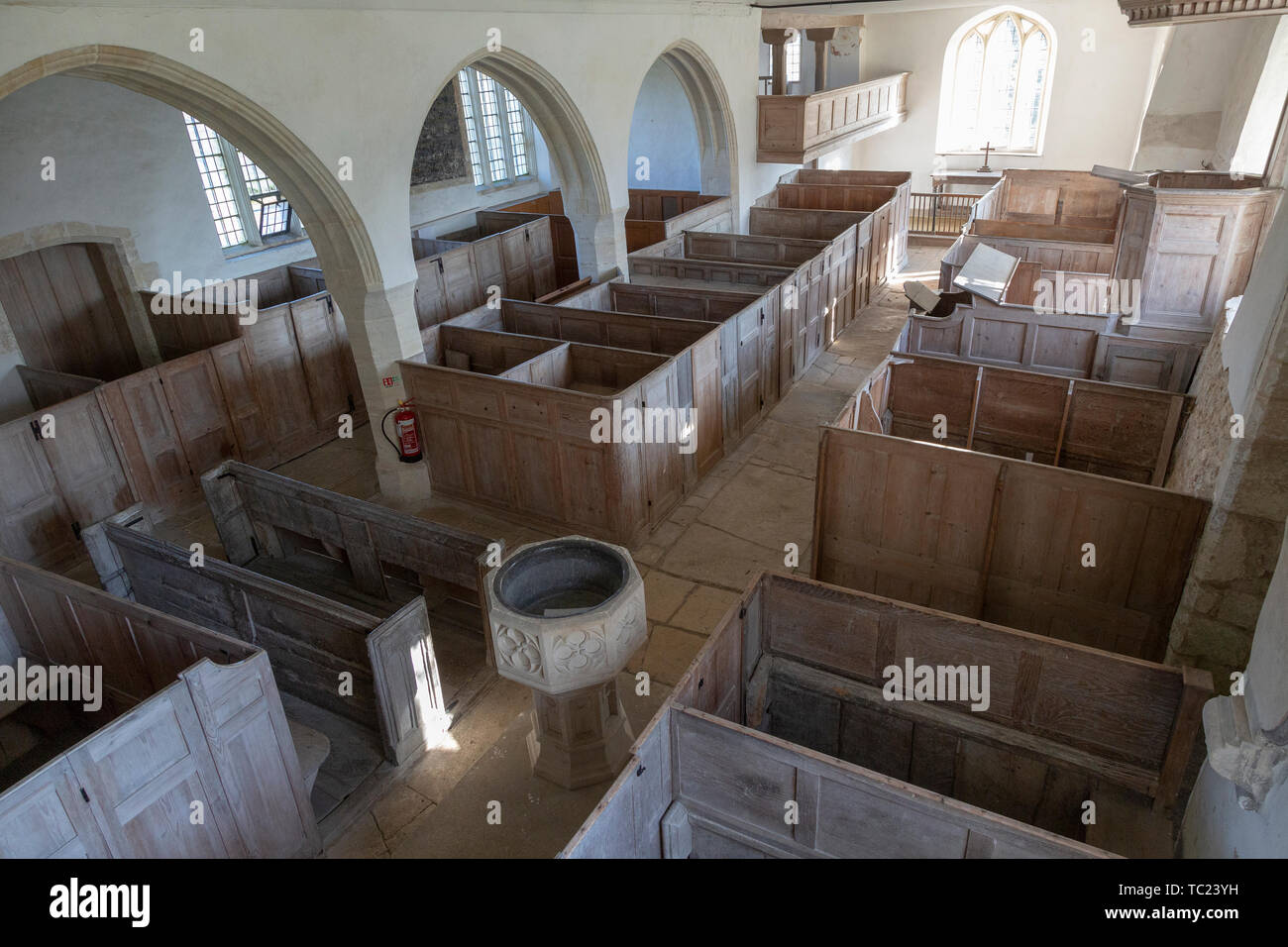 Church of Saint Mary, Old Dilton, Wiltshire, England, UK interior with ...