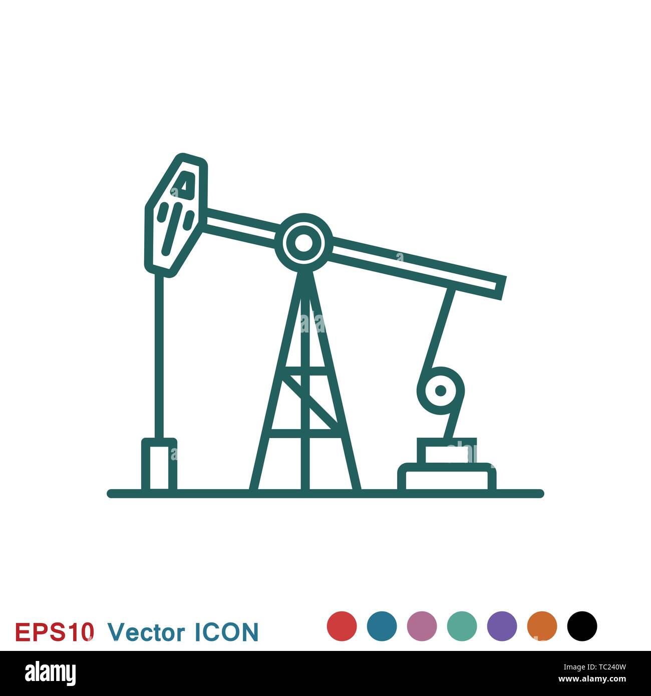 Oil pump icon logo, vector sign symbol for design Stock Vector Image ...