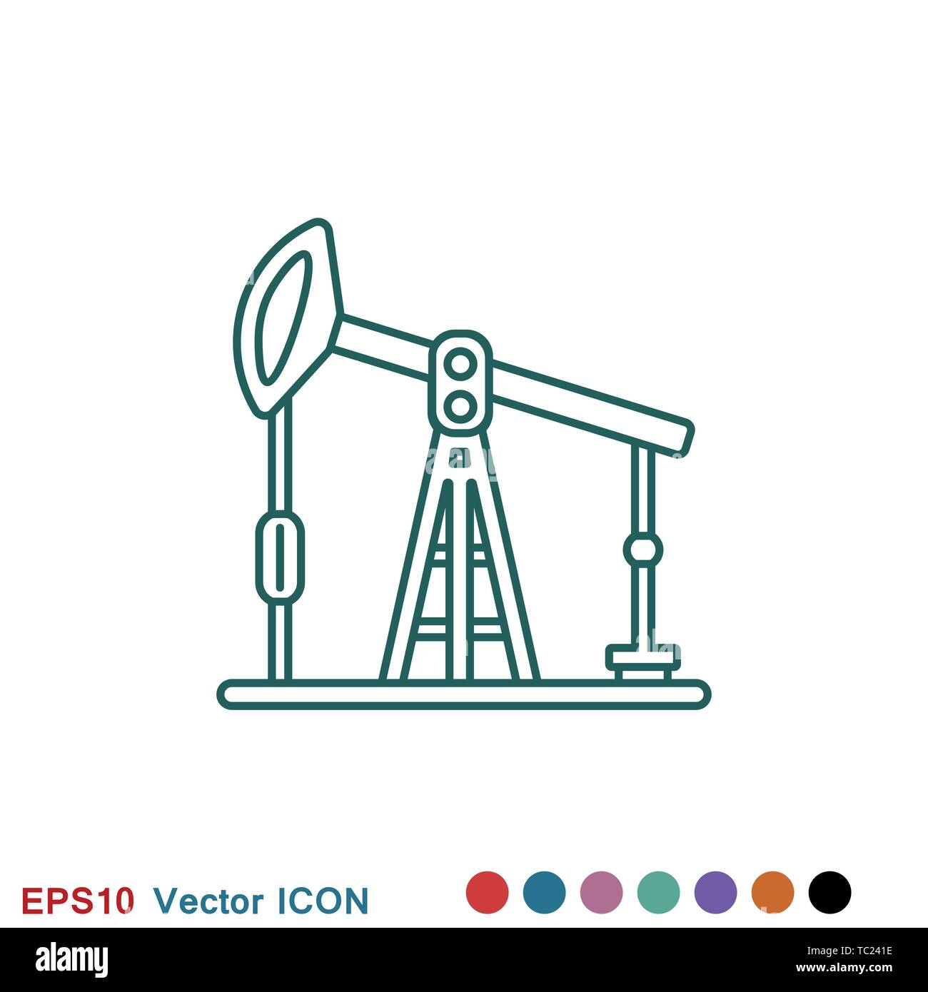 Oil pump icon logo, vector sign symbol for design Stock Vector Image ...