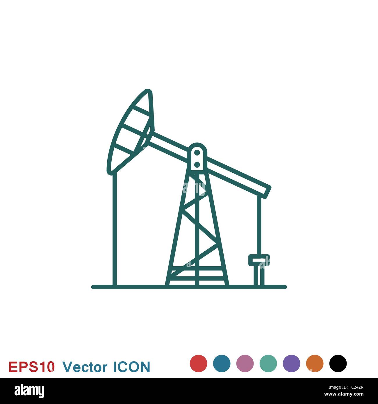 Oil pump icon logo, vector sign symbol for design Stock Vector Image ...