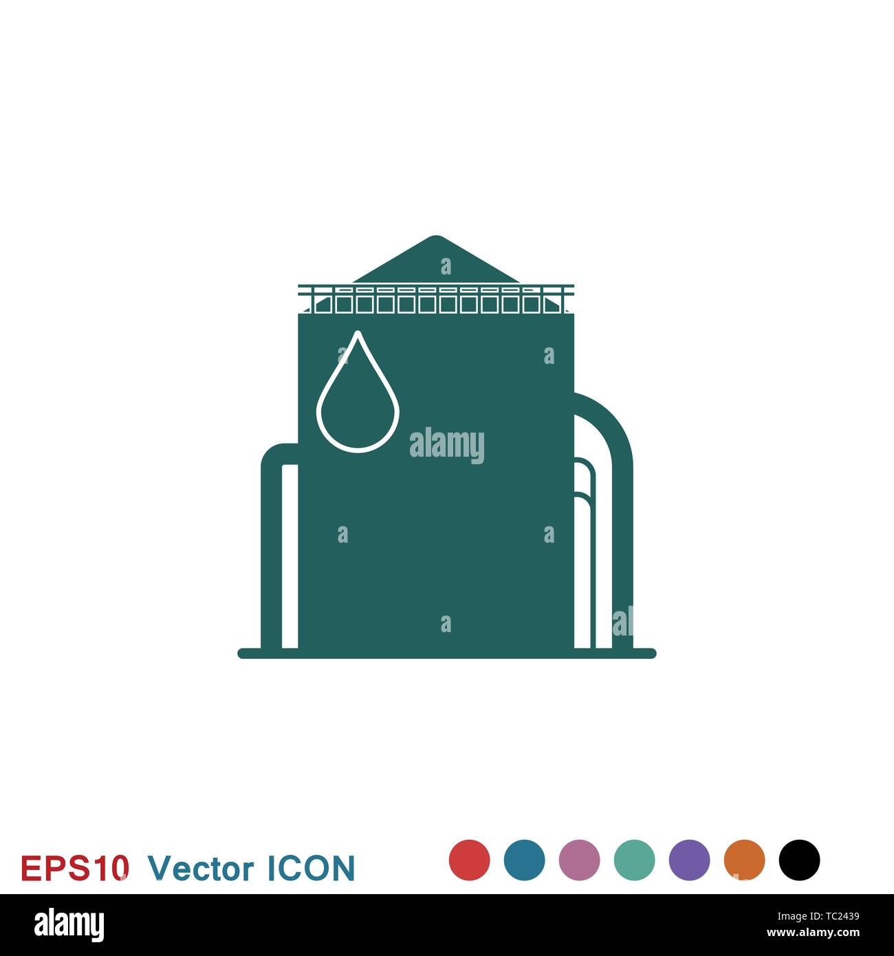 Oil storage tank icon logo, vector sign symbol for design Stock Vector ...