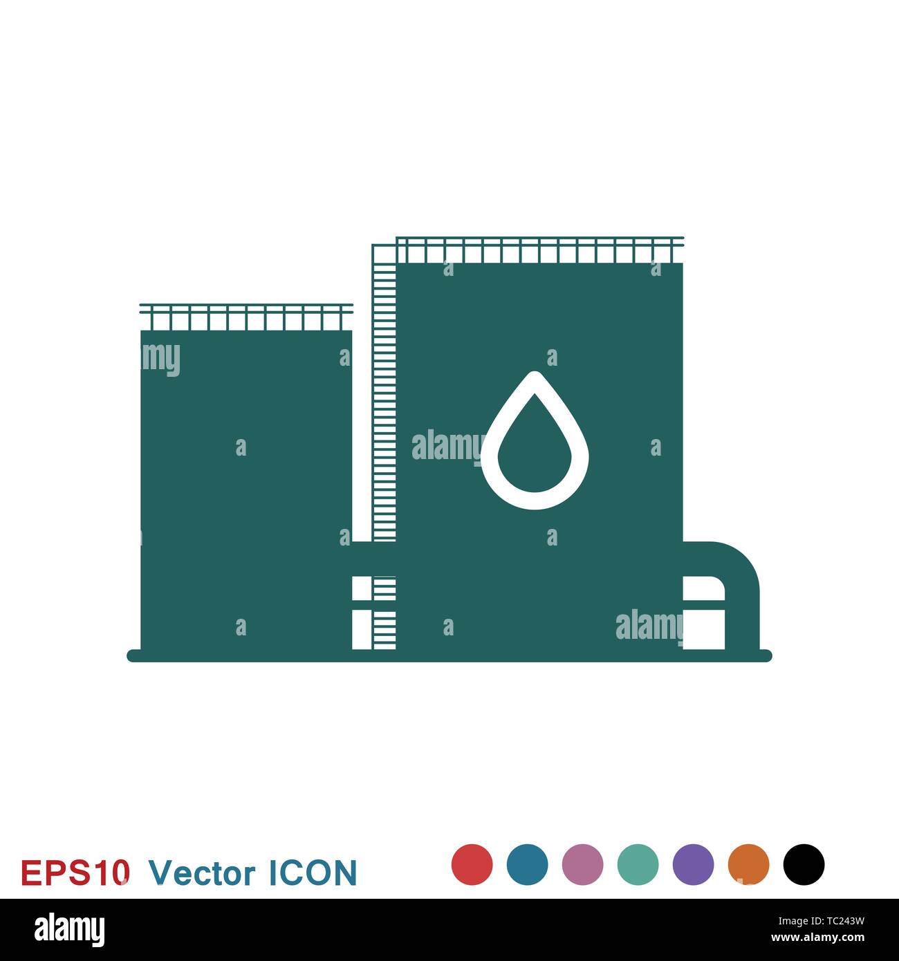 Oil storage tank icon logo, vector sign symbol for design Stock Vector ...