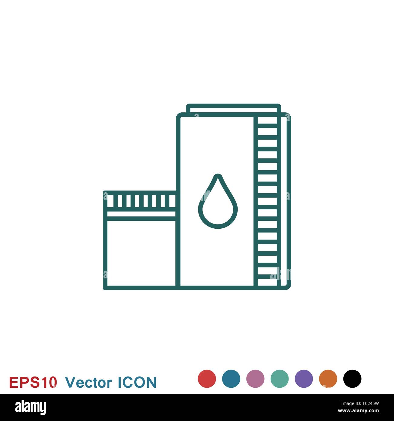 Oil storage tank icon logo, vector sign symbol for design Stock Vector ...