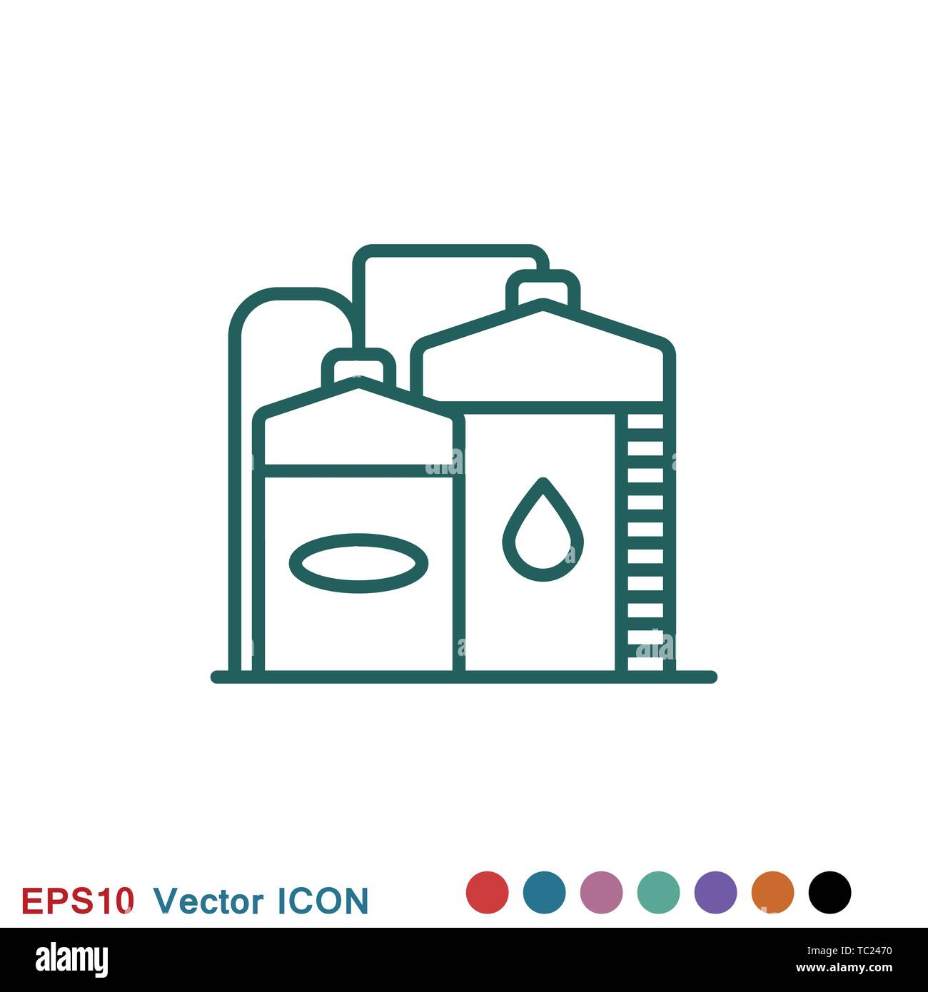 Oil storage tank icon logo, vector sign symbol for design Stock Vector ...