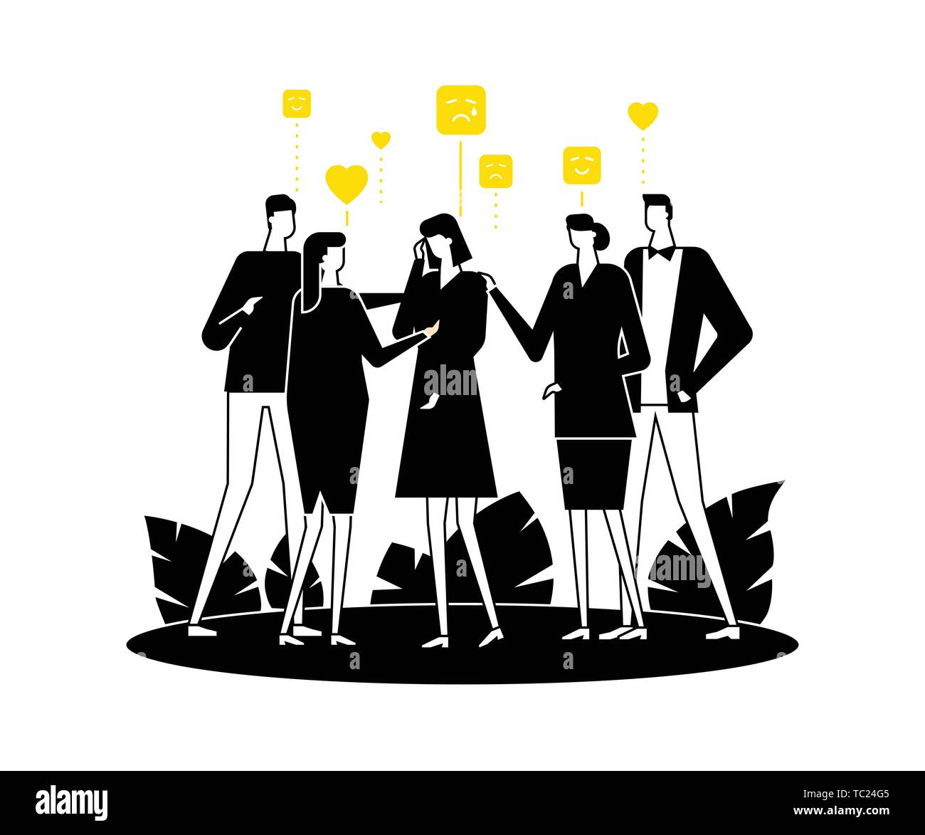 Group talk therapy Stock Vector Images - Alamy