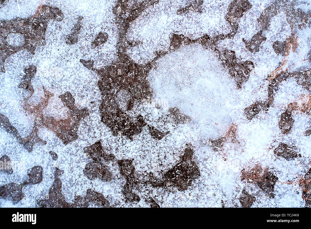 frozen ice water. texture. black and white photo Stock Photo - Alamy