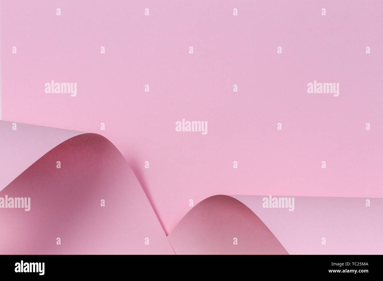 Abstract geometric shape pastel light pink color paper background Stock ...