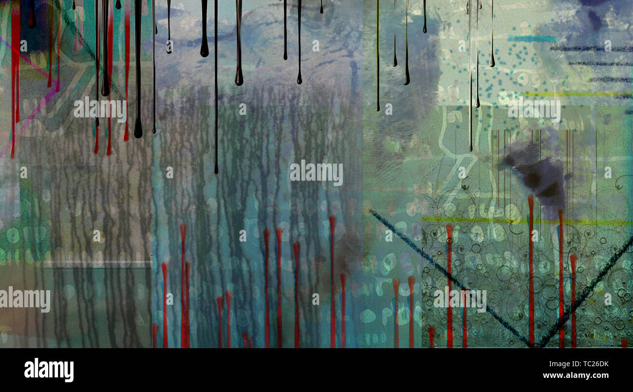 Abstract Painting. Drops of dye Stock Photo - Alamy