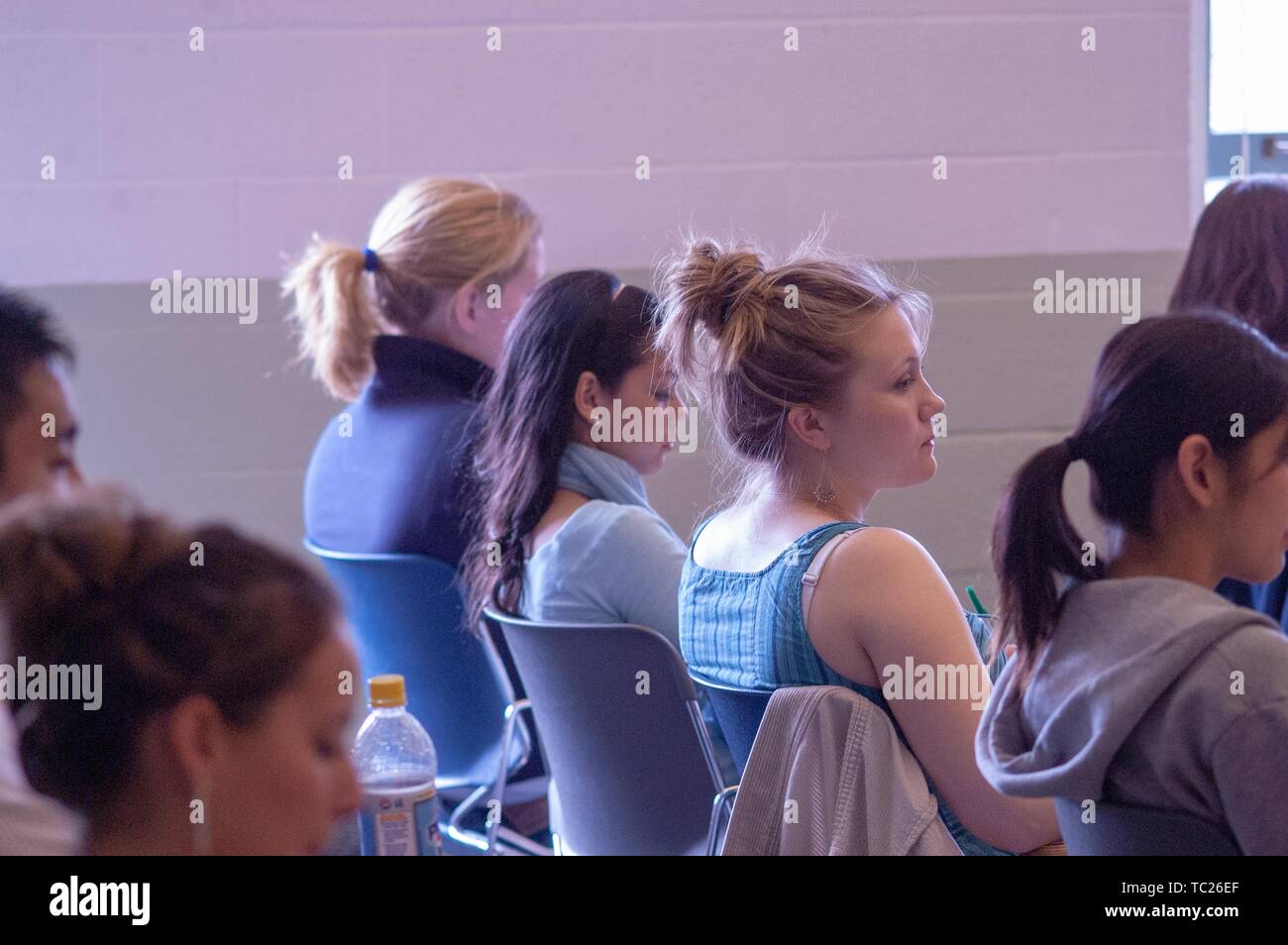 Students in class from back hi-res stock photography and images - Alamy