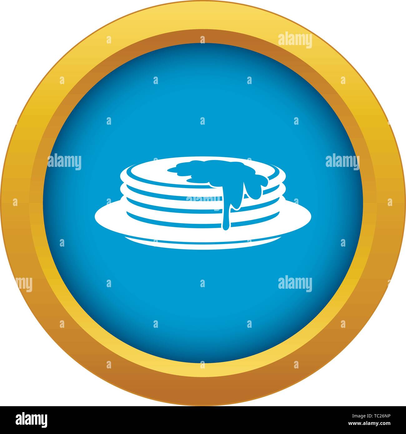 Pancakes icon blue vector isolated Stock Vector Image & Art - Alamy