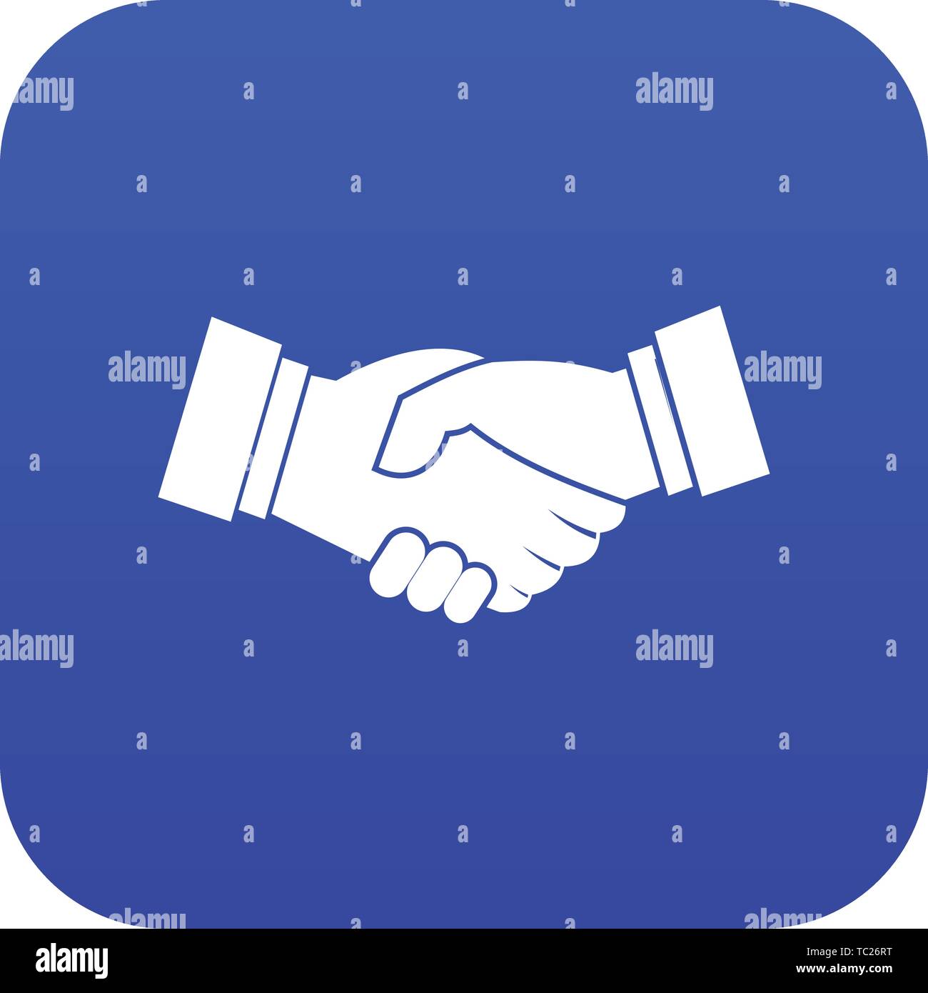 Handshake icon digital blue Stock Vector Image & Art - Alamy