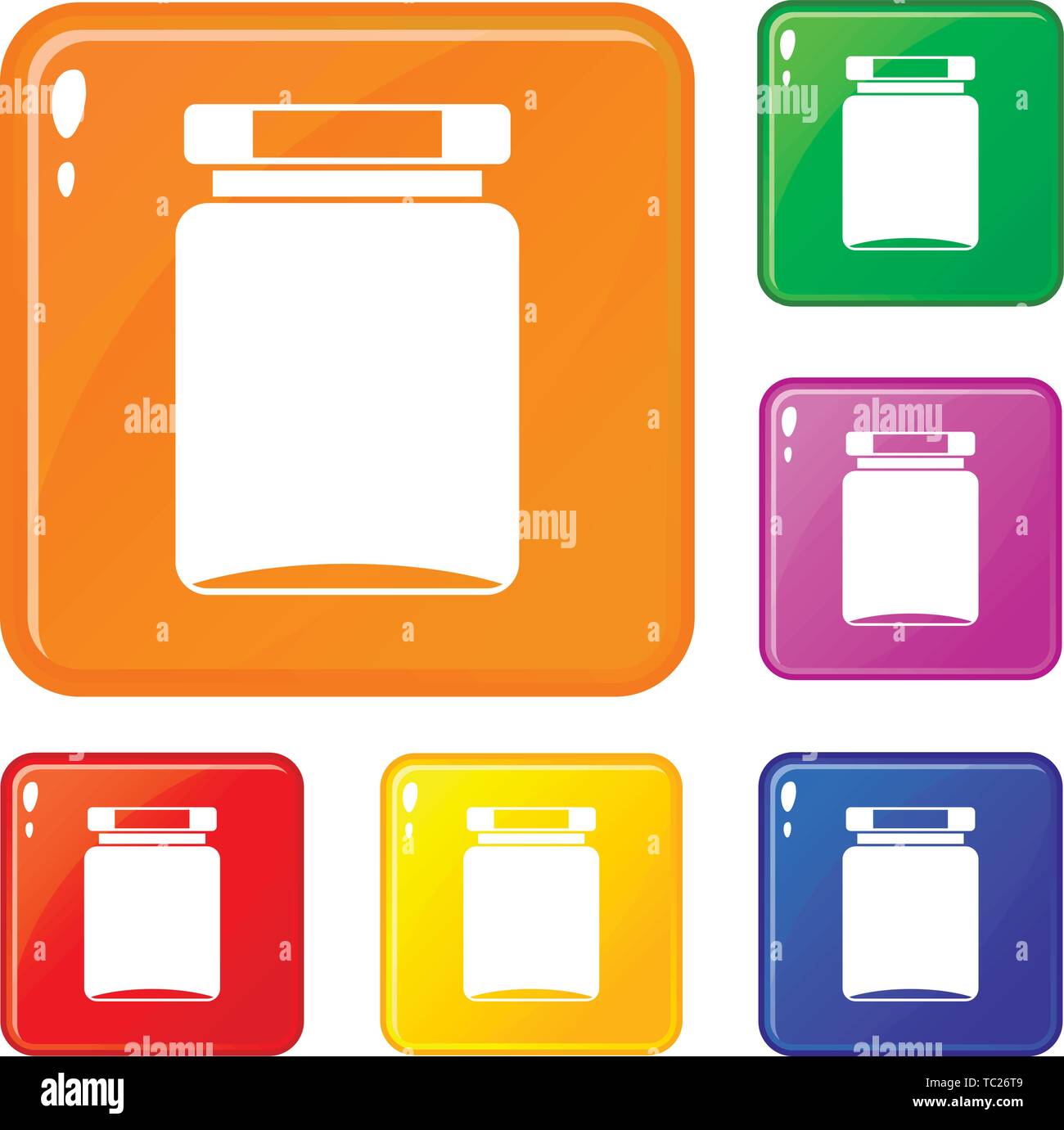 Jar icons set vector color Stock Vector Image & Art - Alamy
