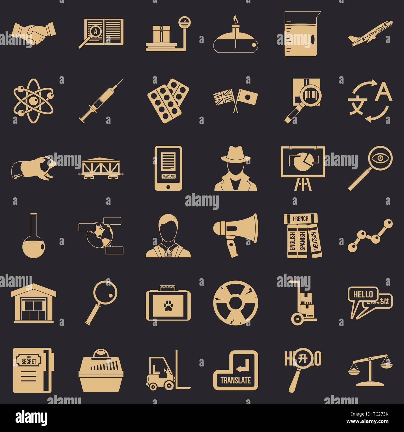 Scientific approach icons set, simple style Stock Vector Image & Art ...
