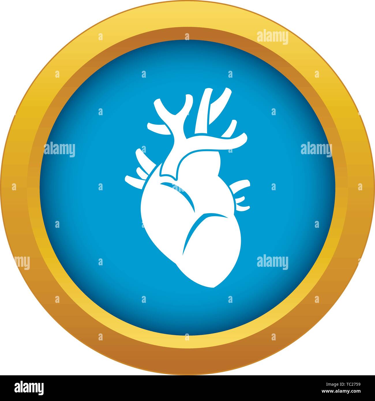 Heart icon blue vector isolated Stock Vector Image & Art - Alamy