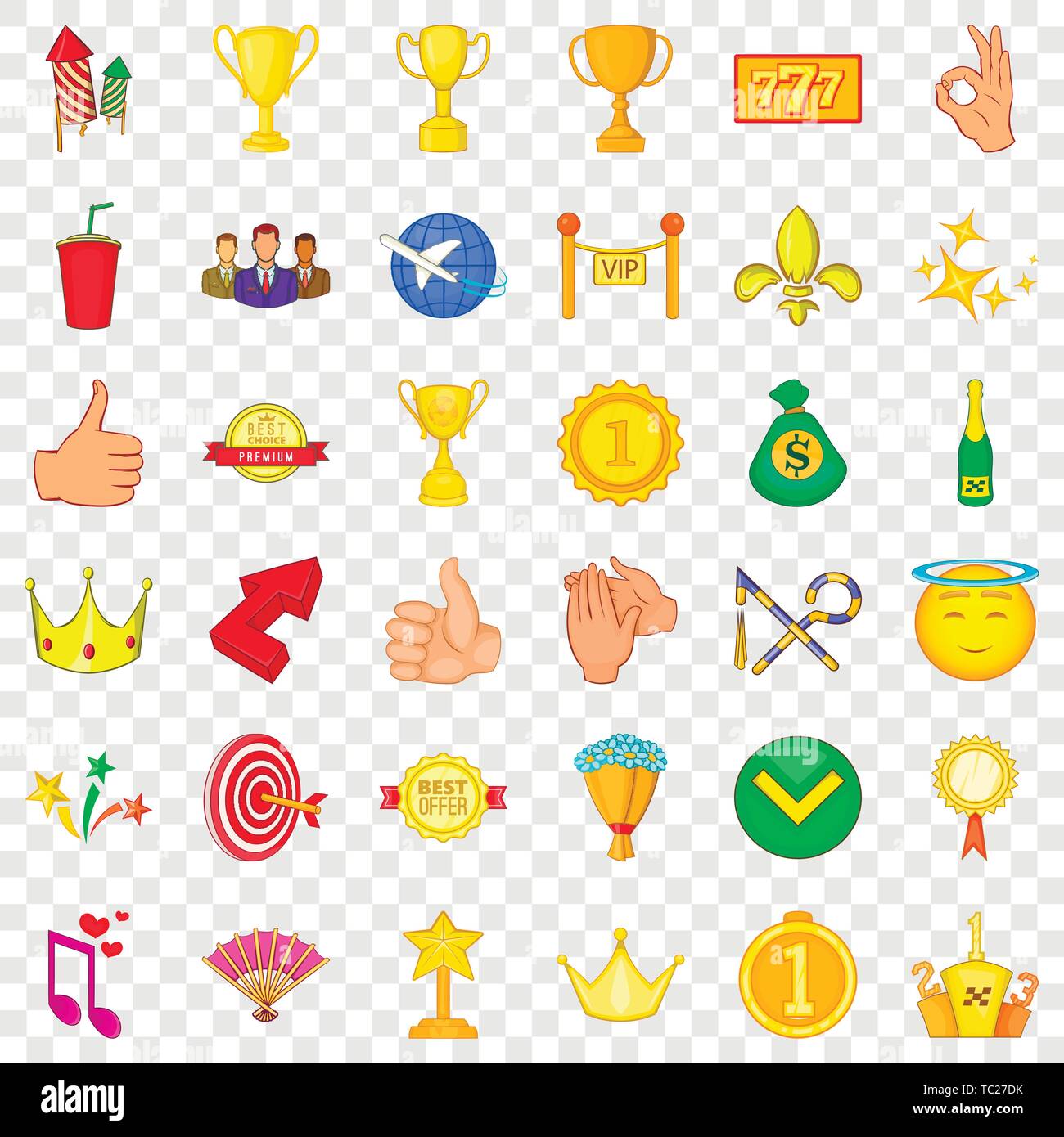 Prize icons set, cartoon style Stock Vector Image & Art - Alamy