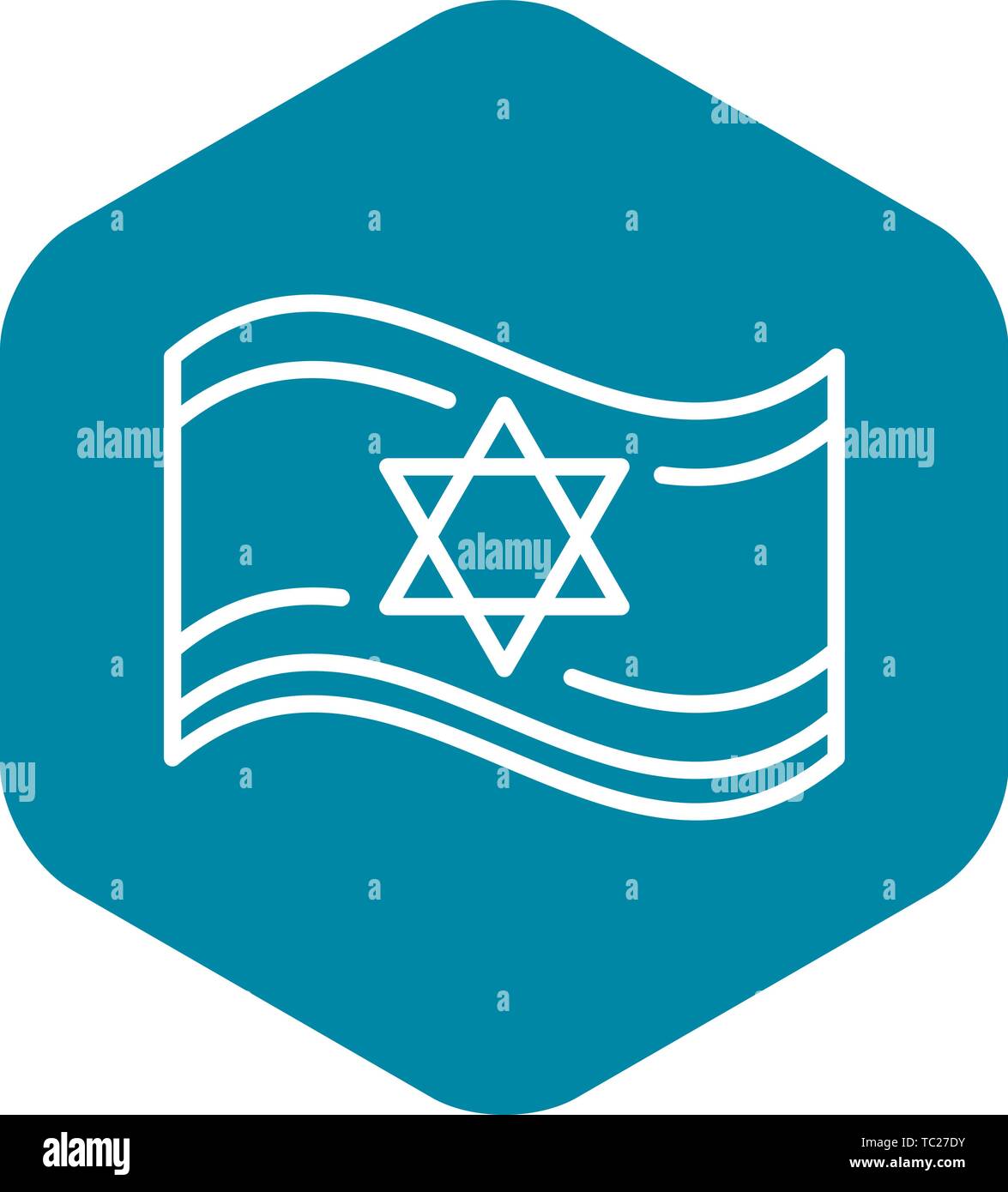 Jewish flag icon, outline style Stock Vector Image & Art - Alamy