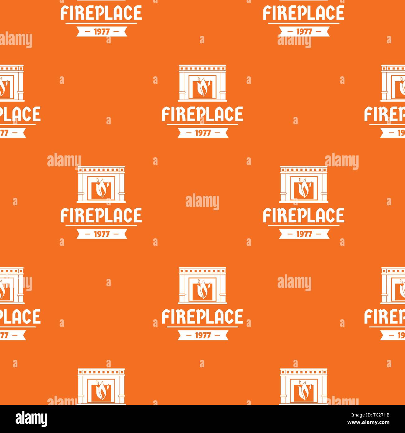 Fireplace pattern vector orange Stock Vector Image & Art - Alamy