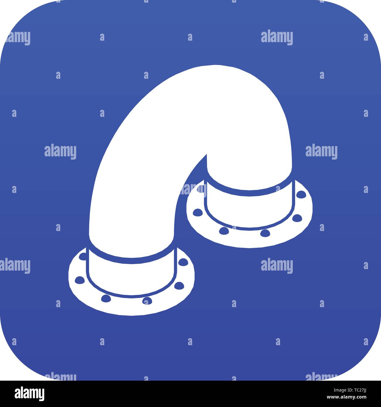 Pipe icon blue vector Stock Vector Image & Art - Alamy