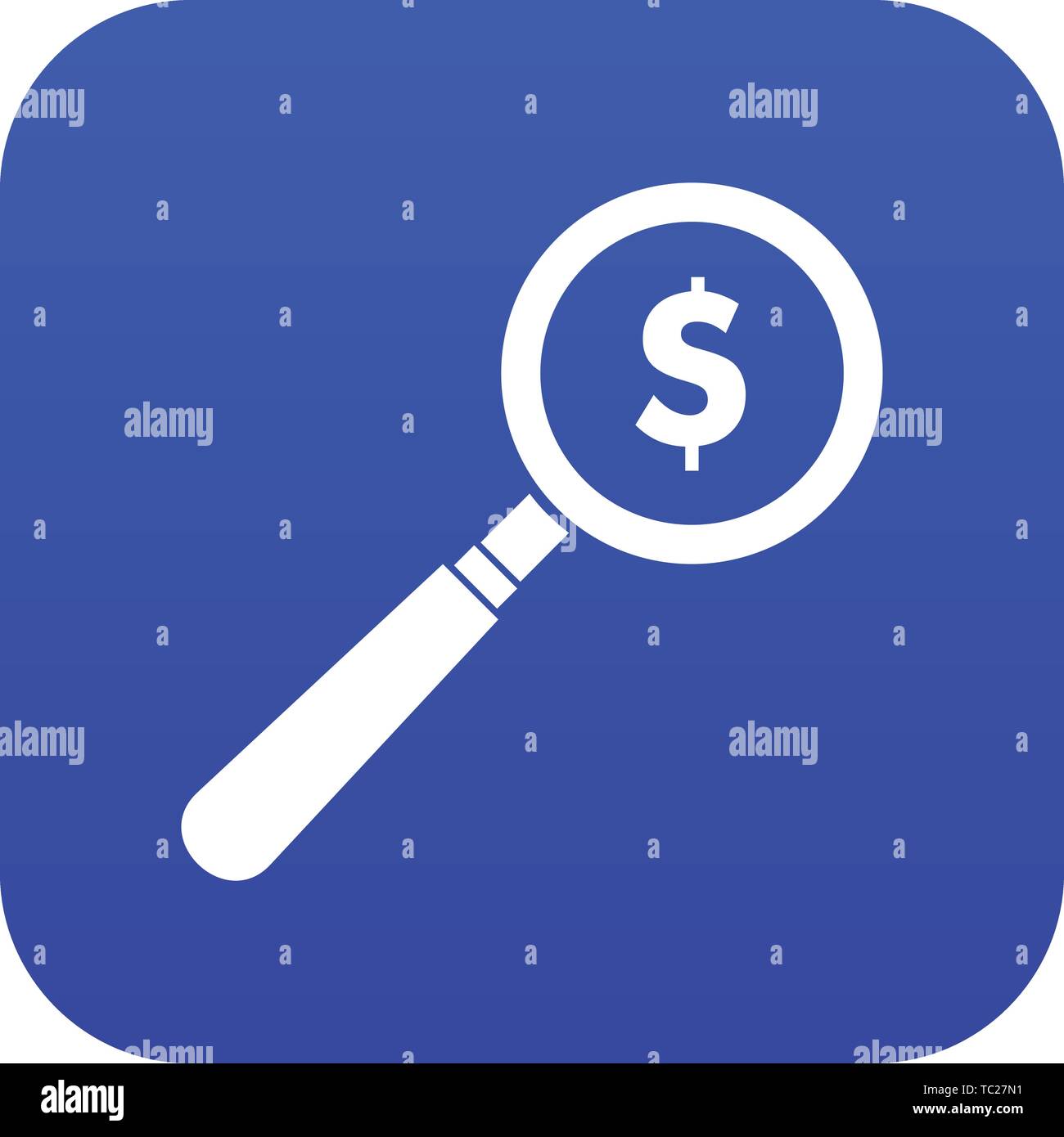 Magnifier icon digital blue Stock Vector Image & Art - Alamy