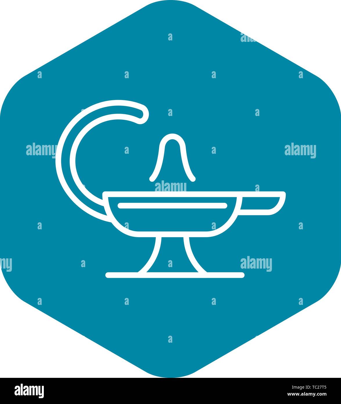 Magic lamp icon, outline style Stock Vector Image & Art - Alamy