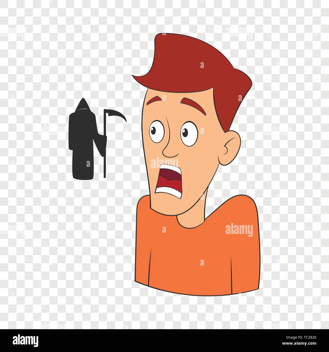 Fear of death icon, cartoon style Stock Vector Image & Art - Alamy