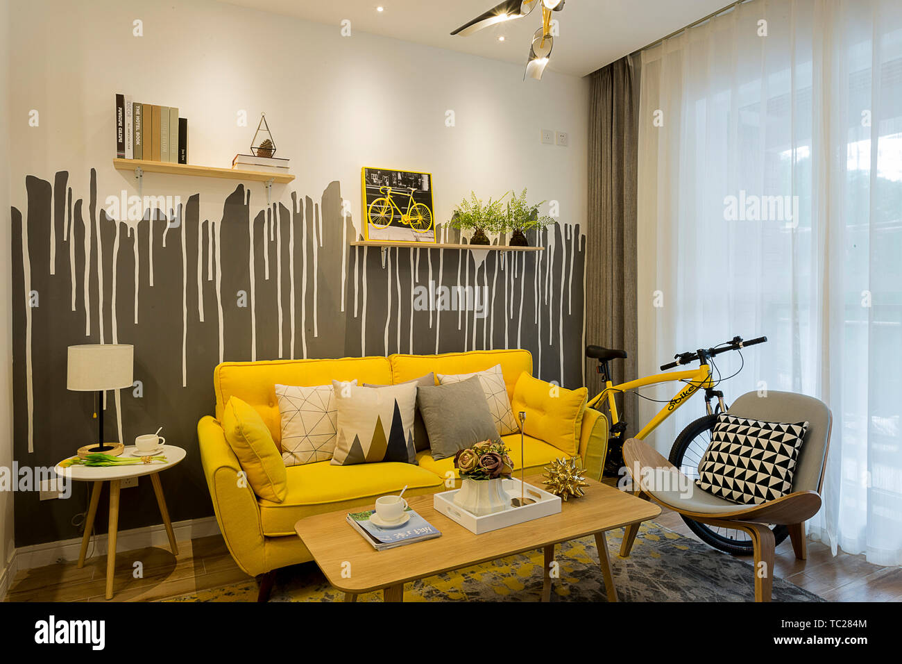 Interior design sample room contact V letter: Cheng730 Stock Photo - Alamy