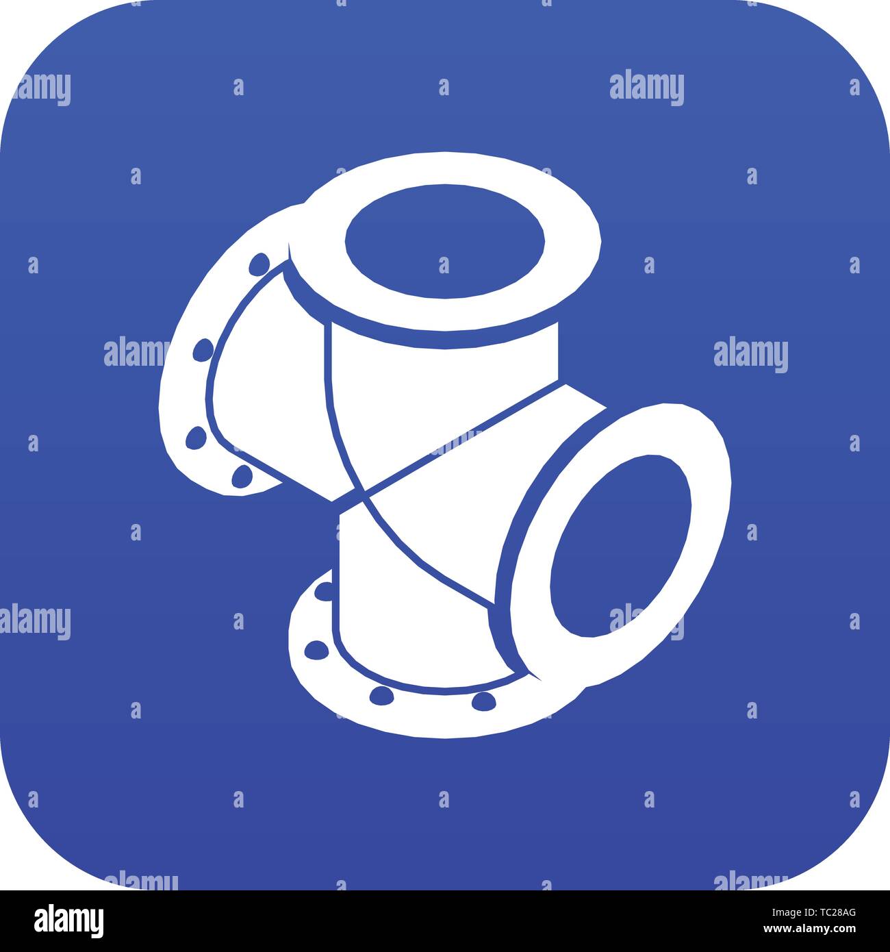 Cross pipe water icon blue vector Stock Vector Image & Art - Alamy