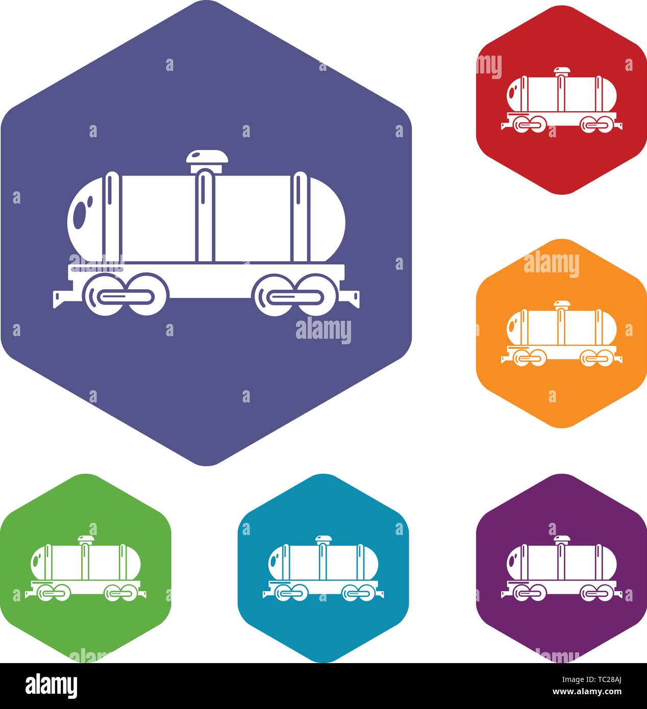 Tank car icons vector hexahedron Stock Vector Image & Art - Alamy