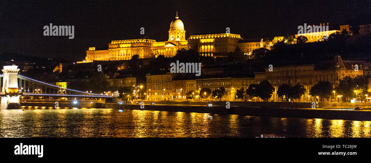 The Royal Palace at Night Stock Photo - Alamy