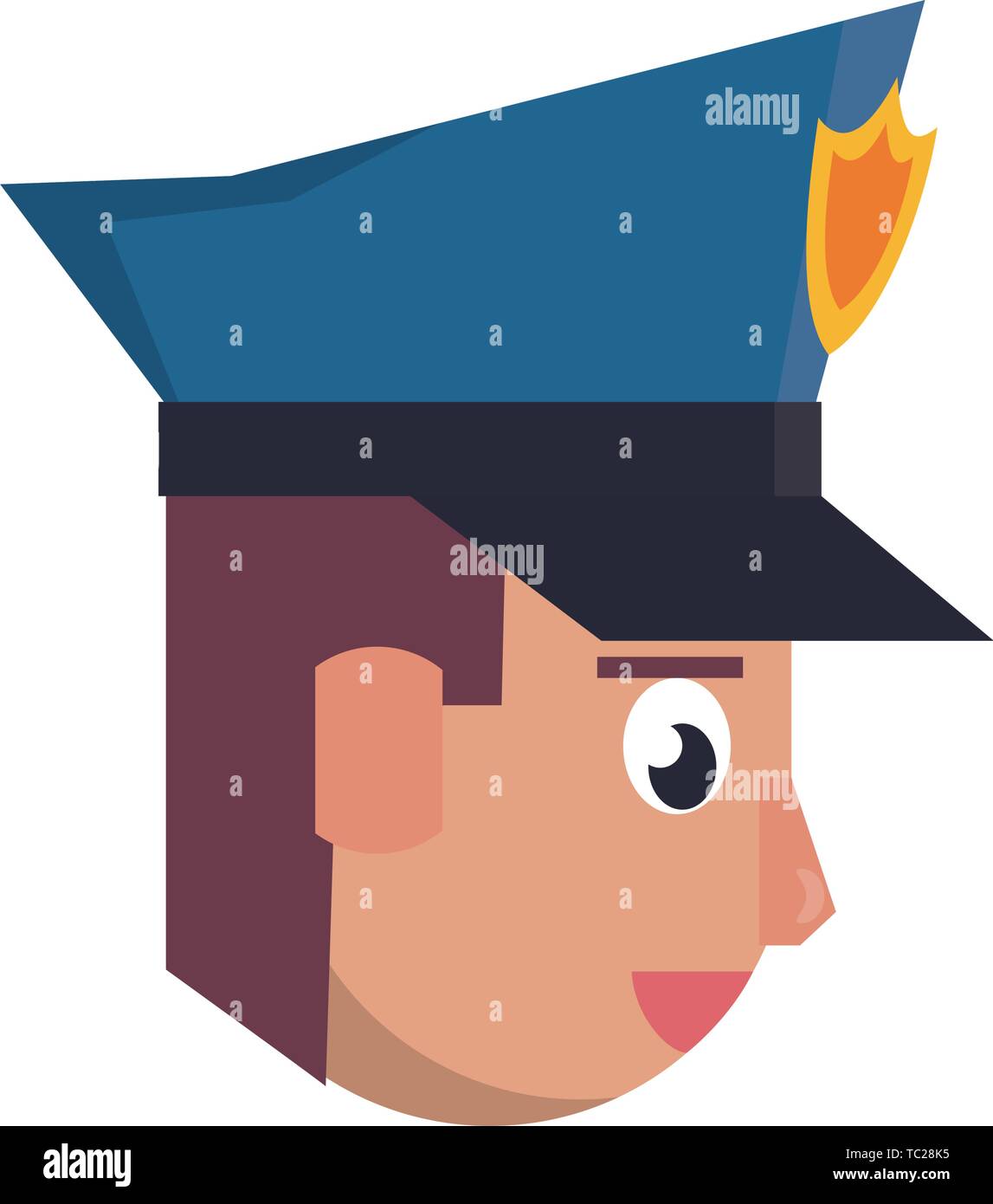 policeman face avatar cartoon character Stock Vector Image & Art - Alamy