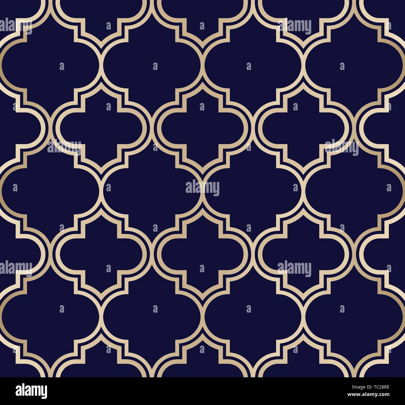 Elegant classic gold-colored moroccan trellis vector seamless pattern ...