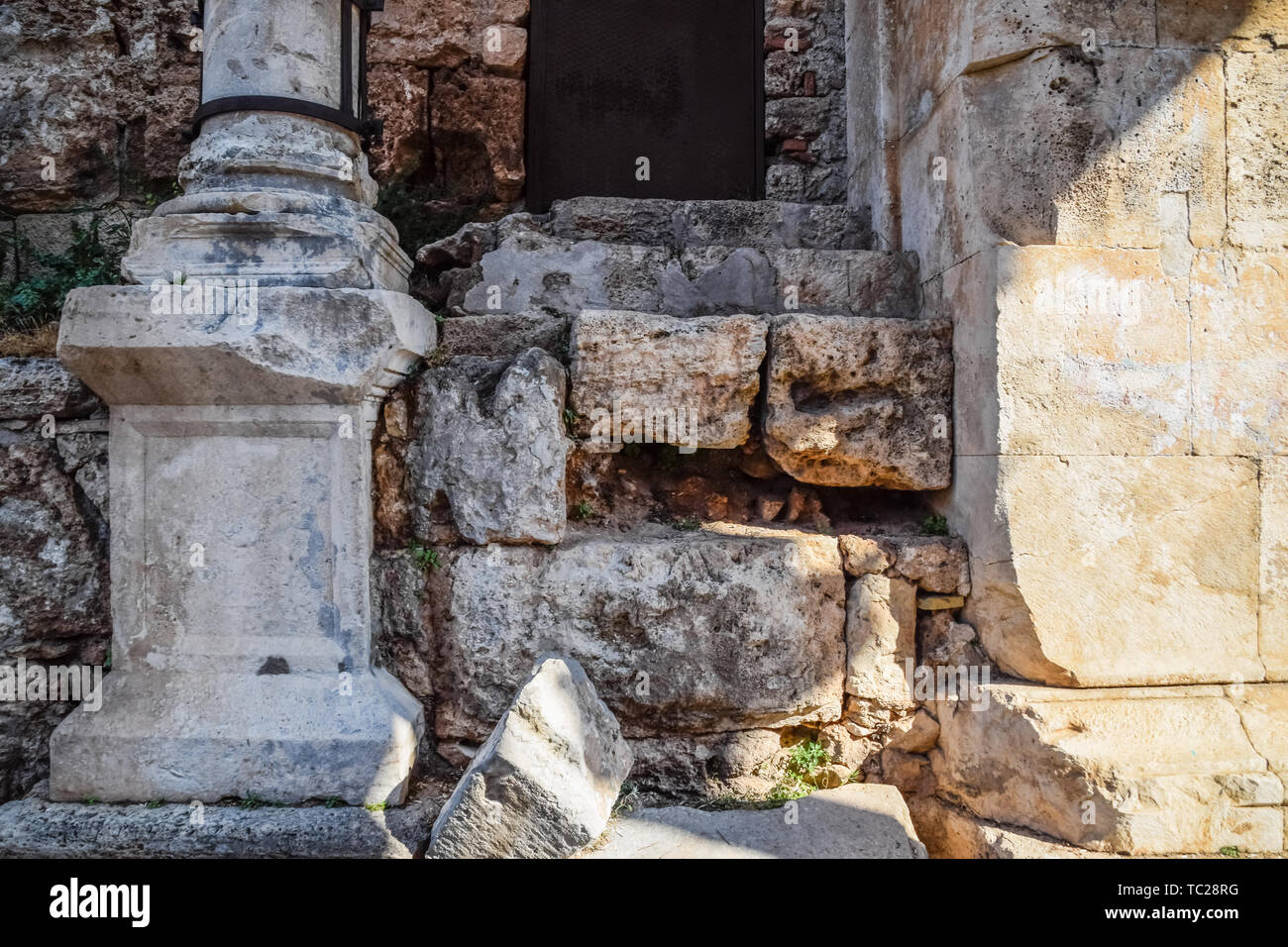 Stones at the entrance to the inside of the building at the gates of ...