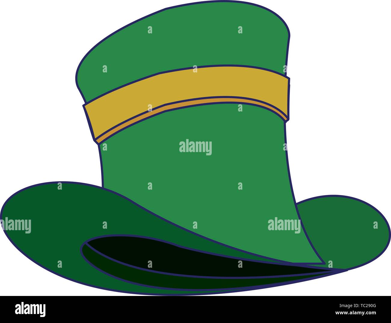 green hat icon cartoon isolated blue lines Stock Vector Image & Art - Alamy
