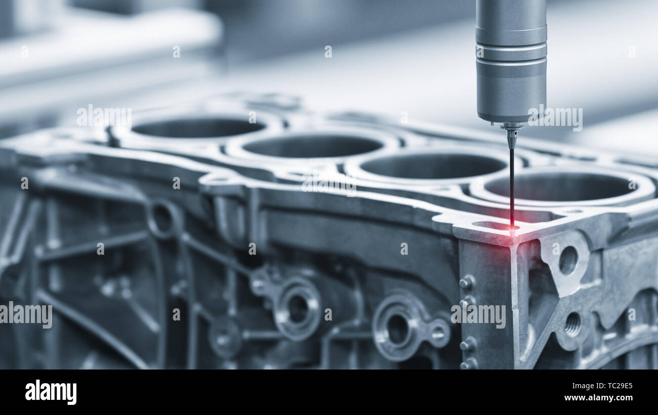 Repair motor block of cylinders, operator inspection dimension ...