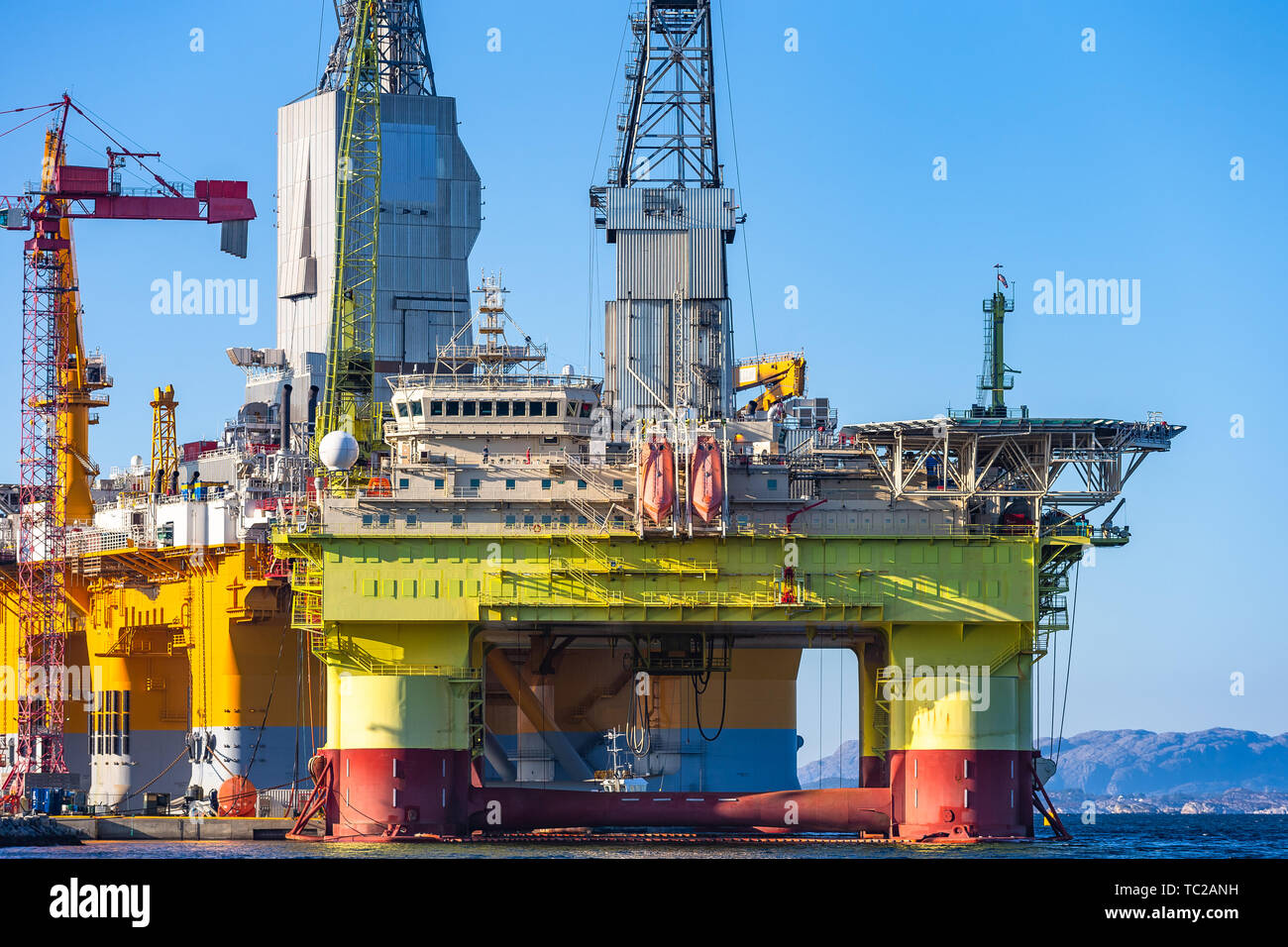 Transportation to offshore oil and gas platforms hi-res stock ...