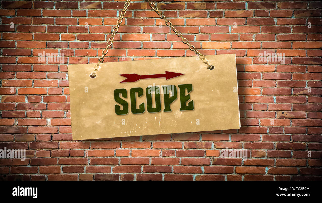 Street Sign the Direction Way to Scope Stock Photo - Alamy