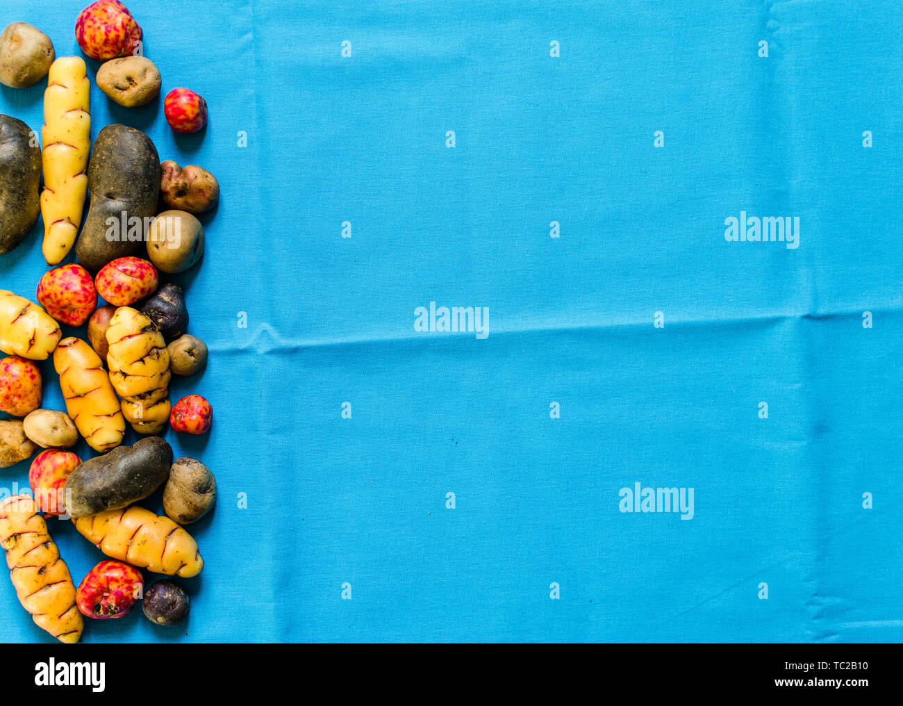 Colorful Bolivian and Peruvian potatoes Stock Photo - Alamy