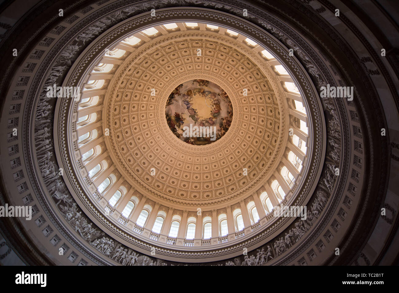 US Capitol dome interior view Stock Photo - Alamy