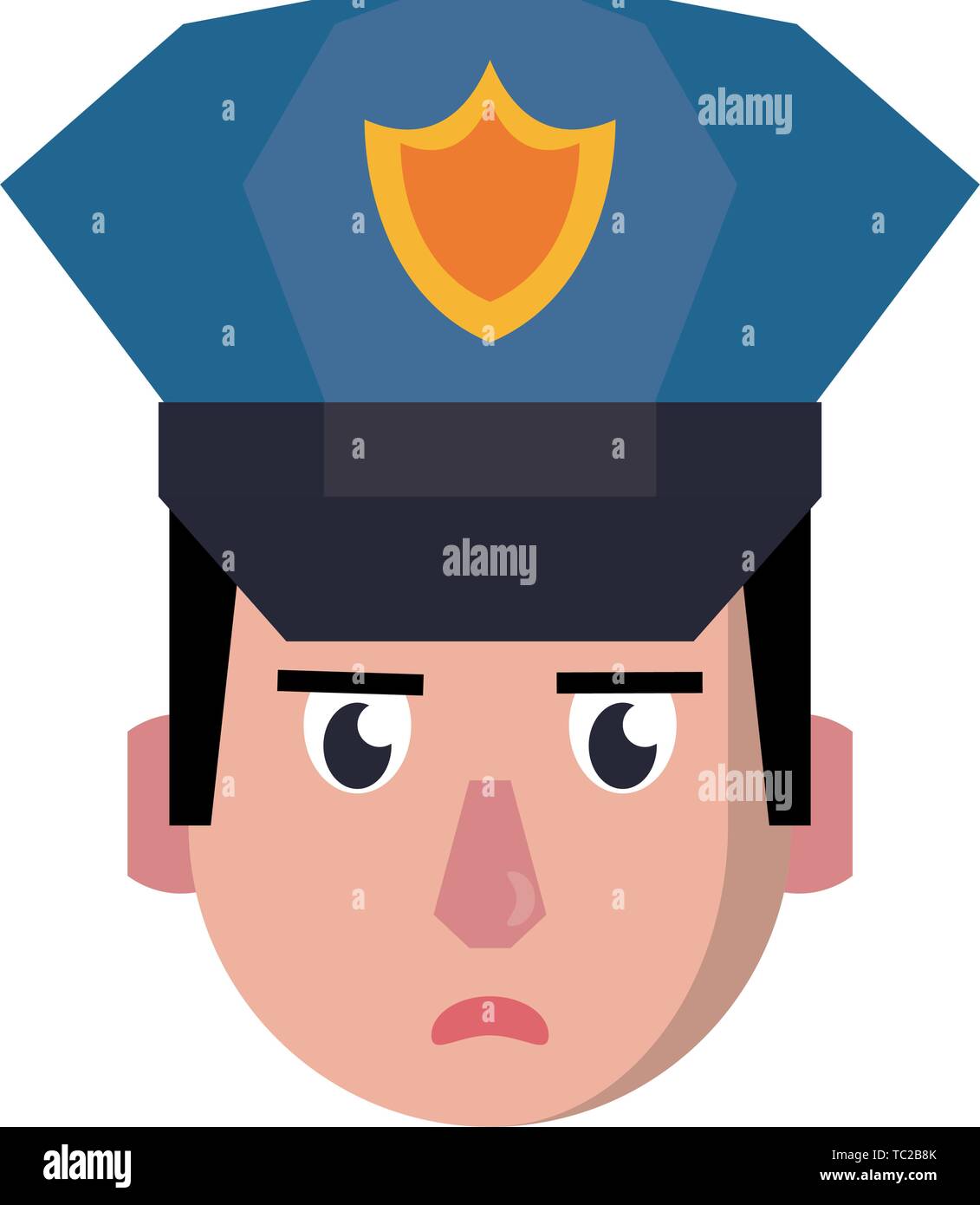 policeman face avatar cartoon character Stock Vector Image & Art - Alamy