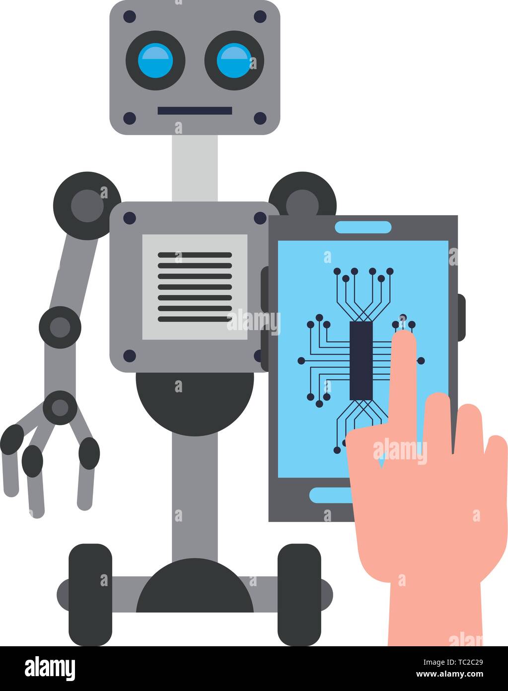 artifical intelligence icons concept cartoon Stock Vector Image & Art ...