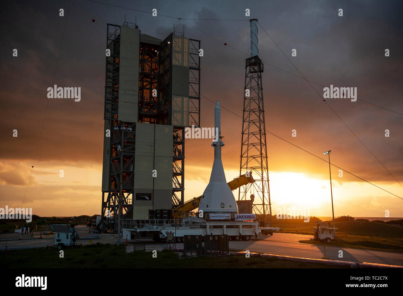 A test version of the NASA Orion crew module with the Launch Abort ...