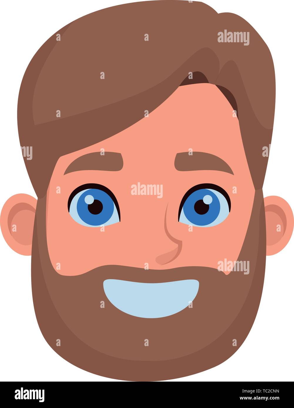 man with beard avatar cartoon character profile picture Stock Vector ...