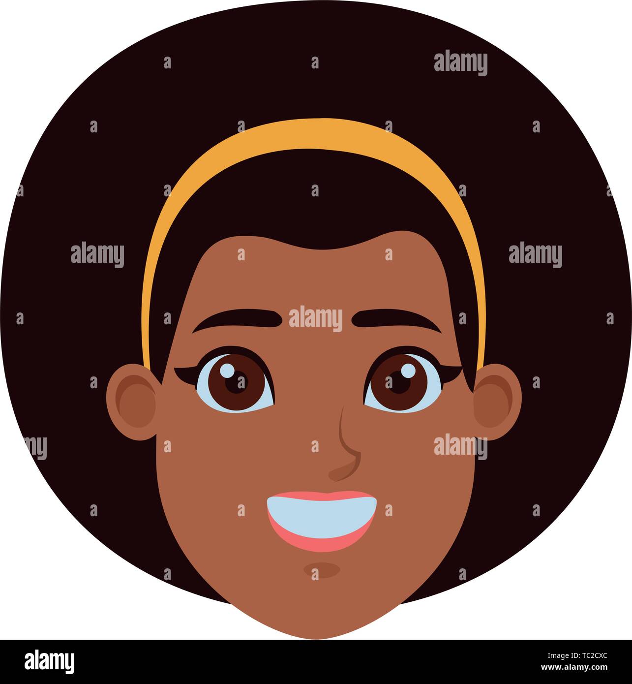 young woman avatar cartoon character profile picture Stock Vector Image ...