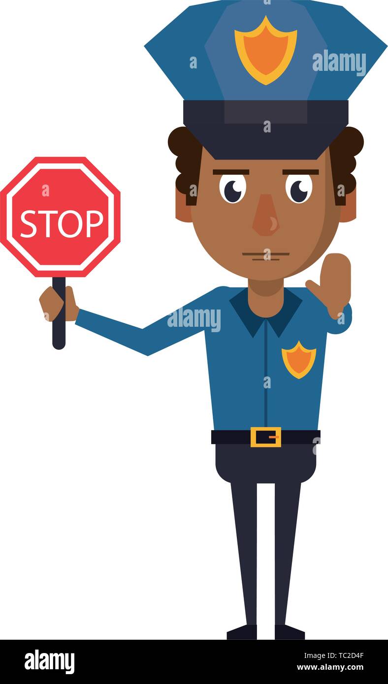 policeman working avatar cartoon character Stock Vector Image & Art - Alamy