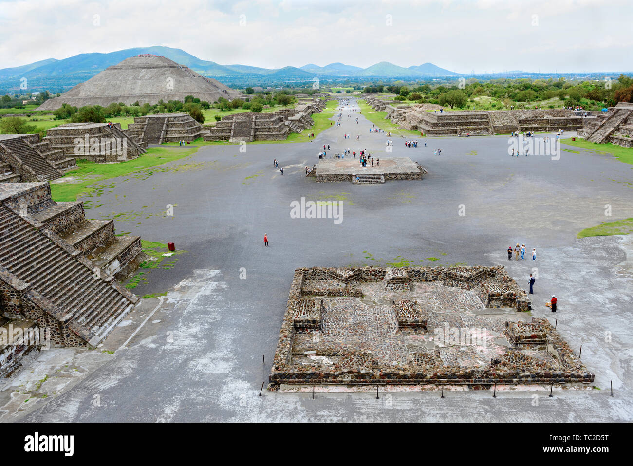The Pyramid of the Sun, on the east side of the Avenue of the Dead, is ...