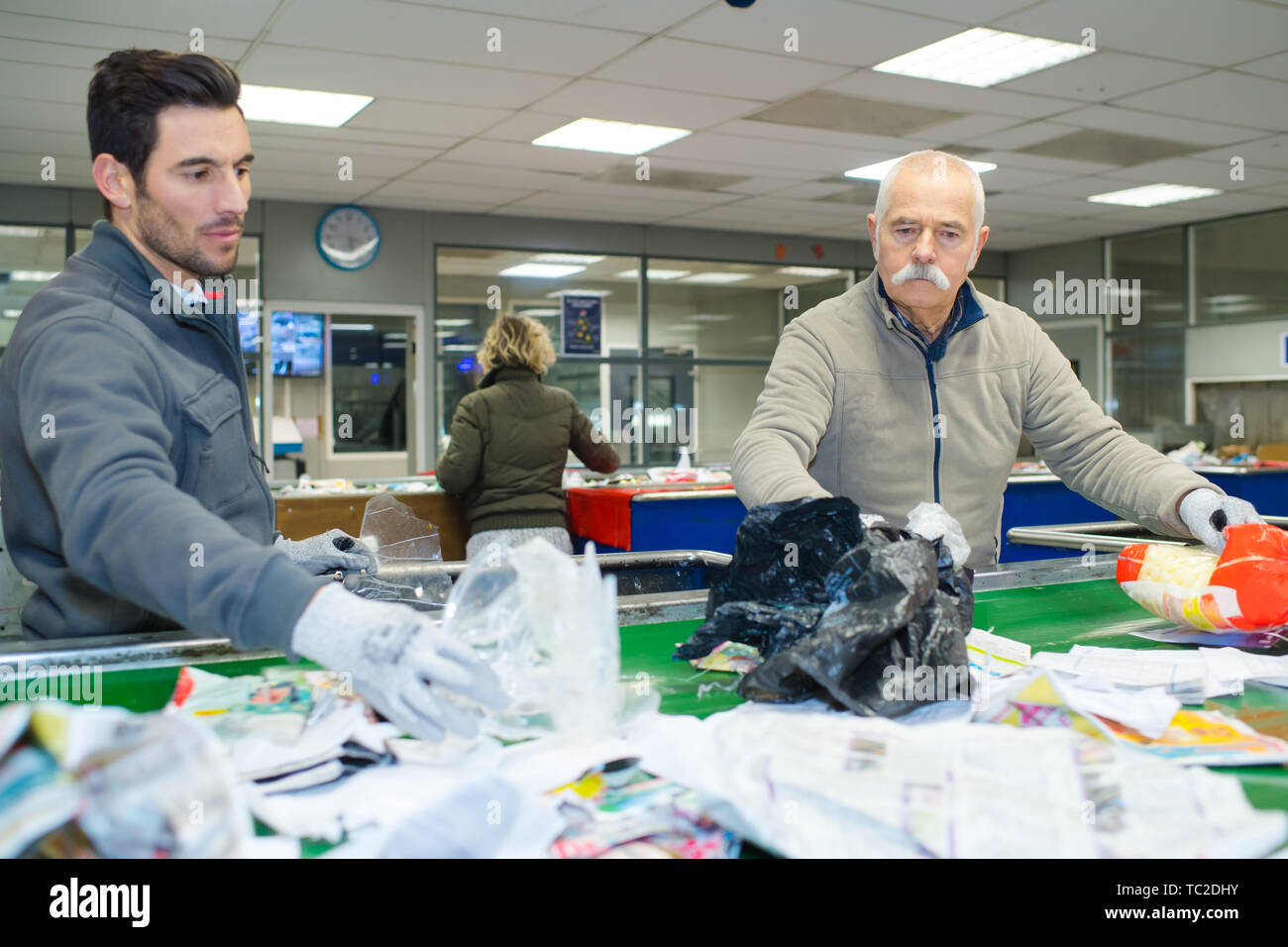 long conveyor belt transporting ore Stock Photo - Alamy