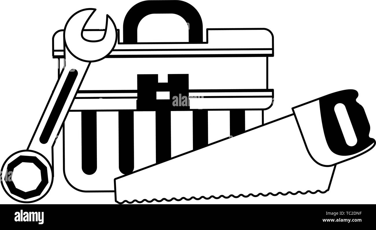 Cartoon Hardware Tools Collection Black and White Stock Photos & Images ...