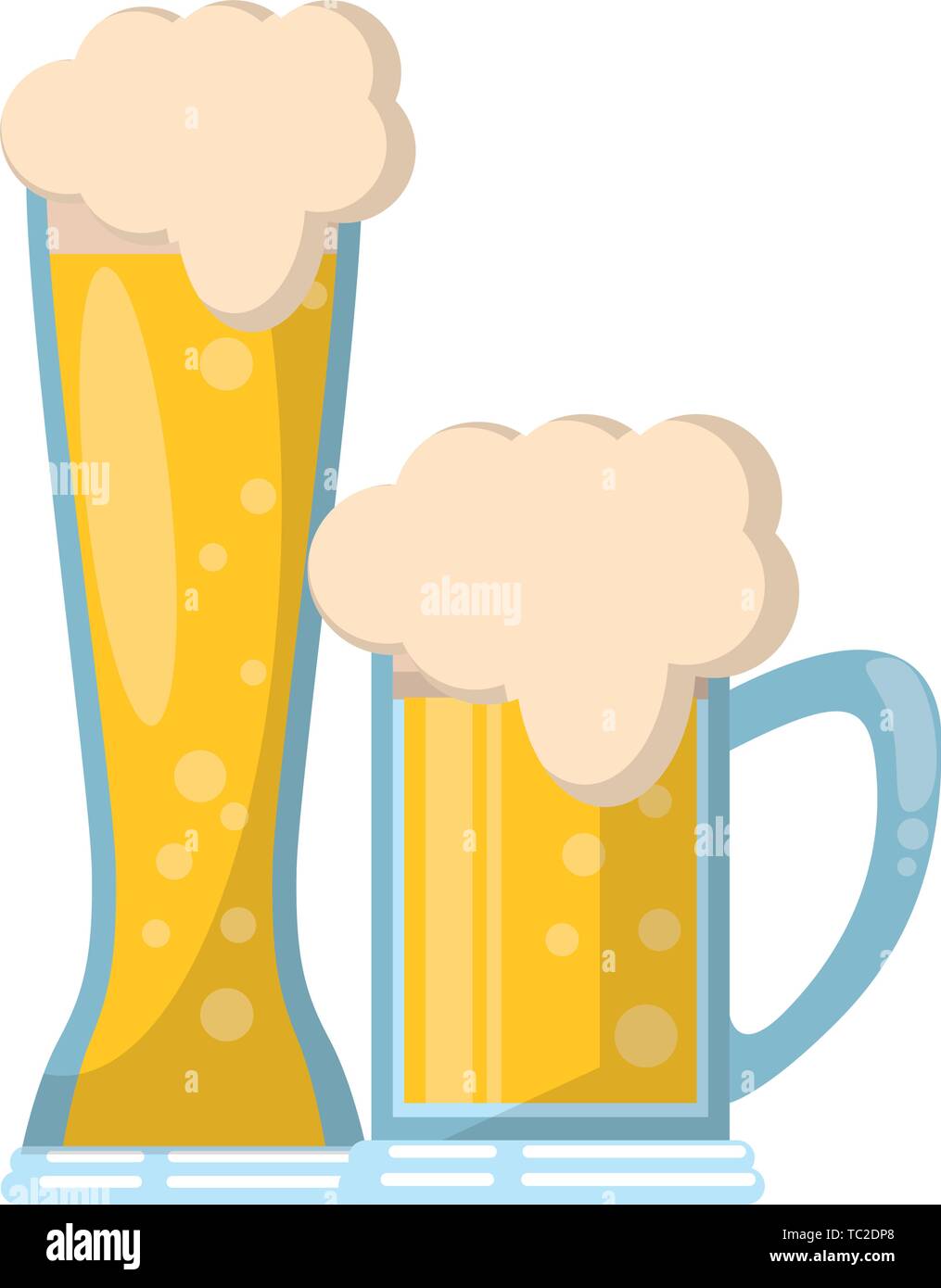 Glasses light beer wheat Stock Vector Images - Alamy