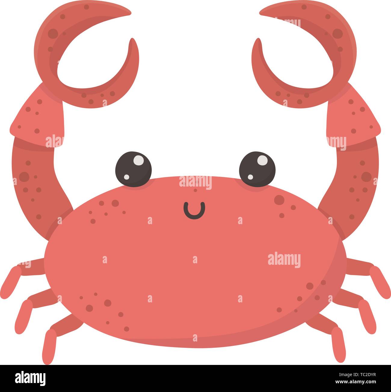 Crab cartoon design, Ocean nature beach underwater and aquarium theme ...